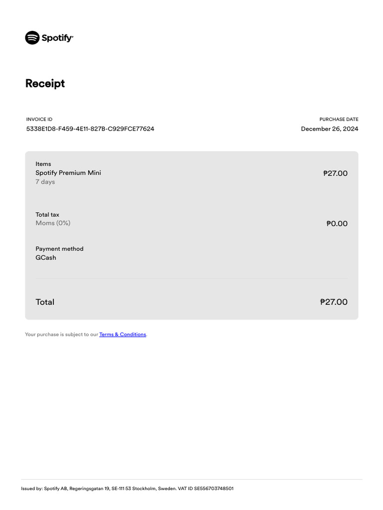 Receipt: Total 27.00 | PDF