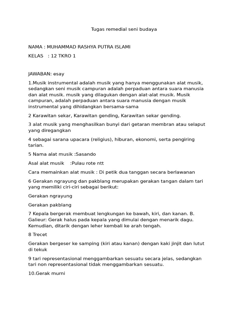 remedial MUHAMMAD RASHYA PUTRA ISLAMI (TKRO1) | PDF