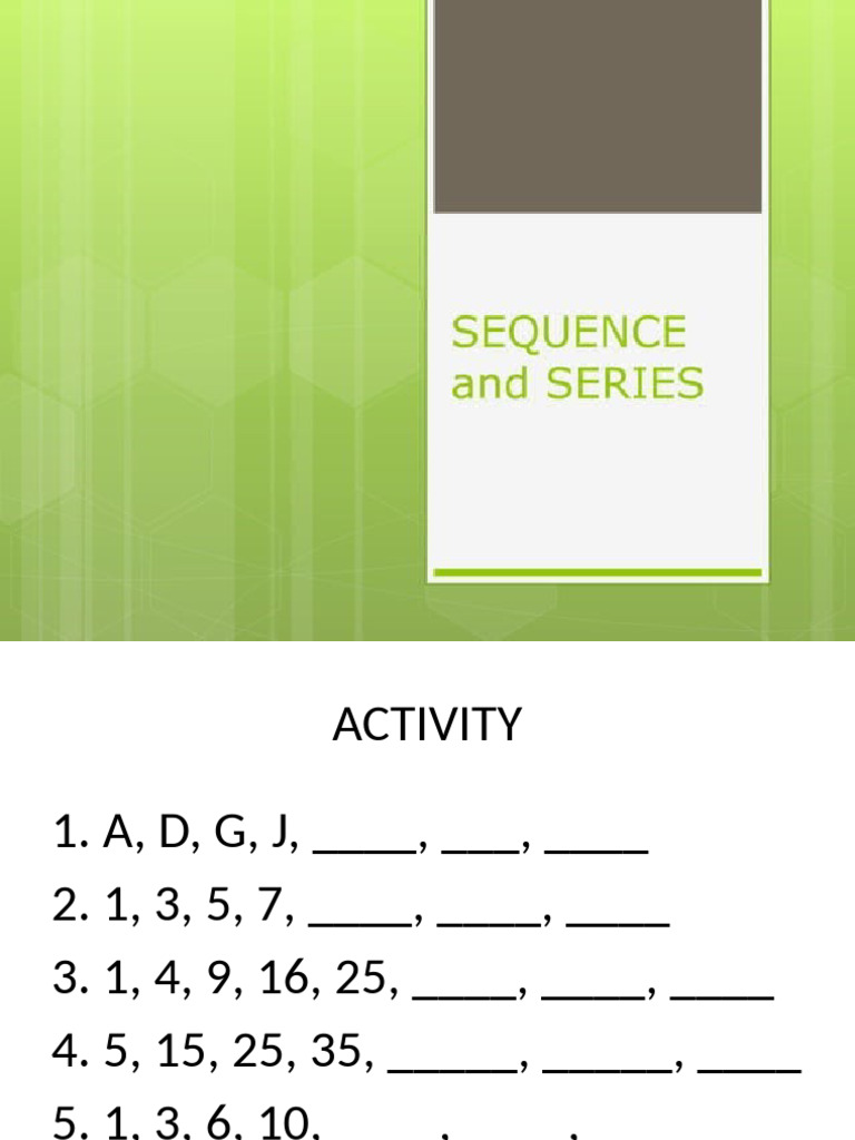 Sequence | PDF