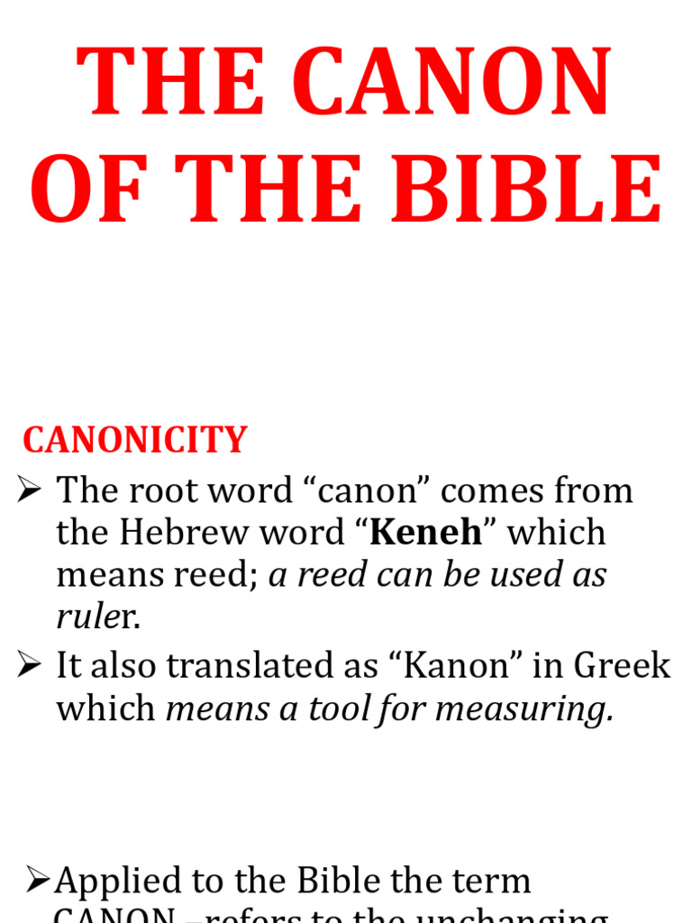 Understanding the Bible's Canon | PDF | Biblical Canon | Bible