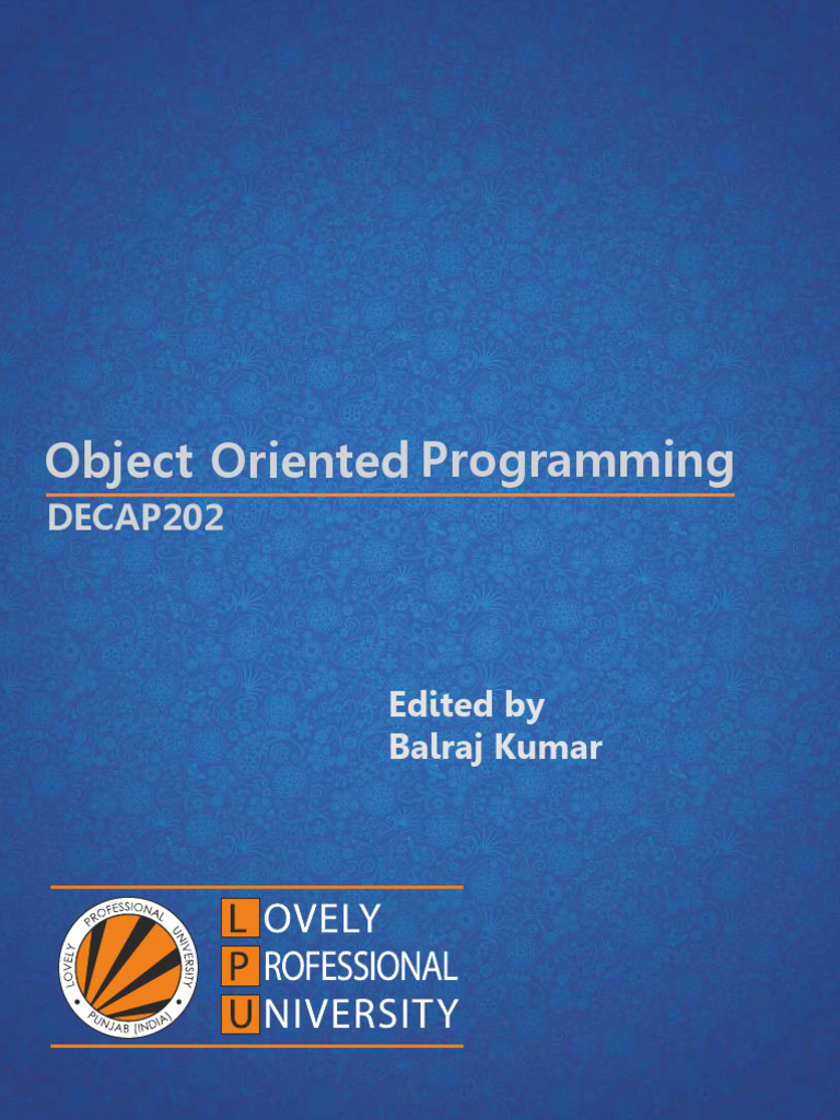 8535 Decap202 Object Oriented Programming | PDF | Object Oriented ...