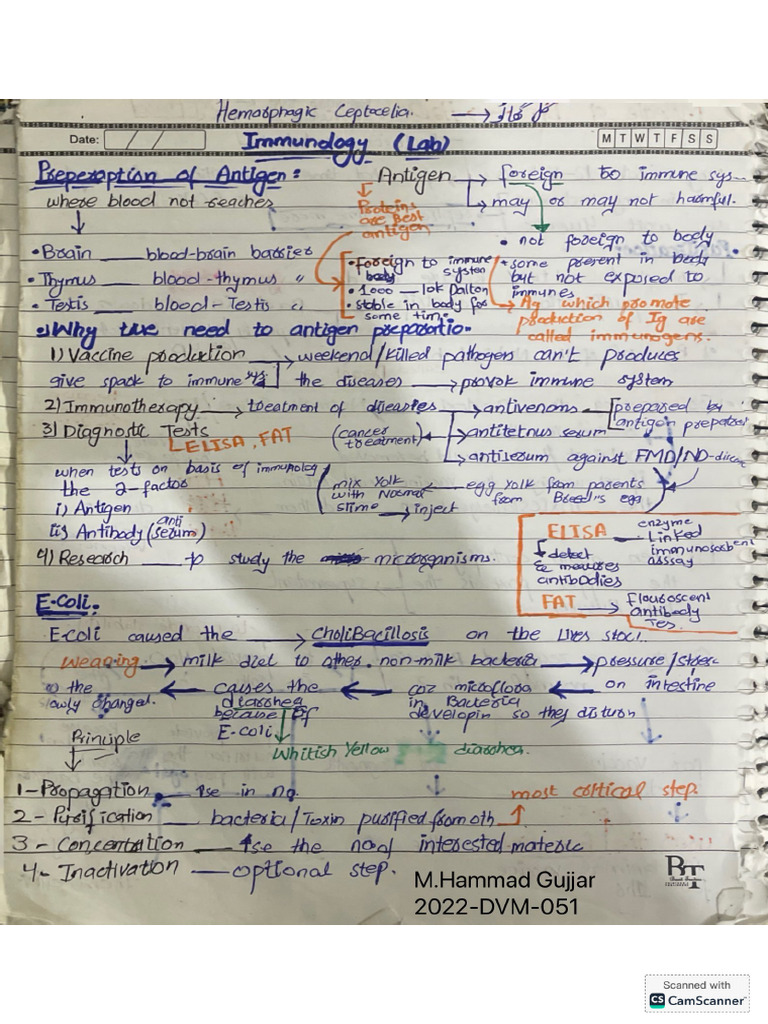 Immunology Lecture Notes. | PDF
