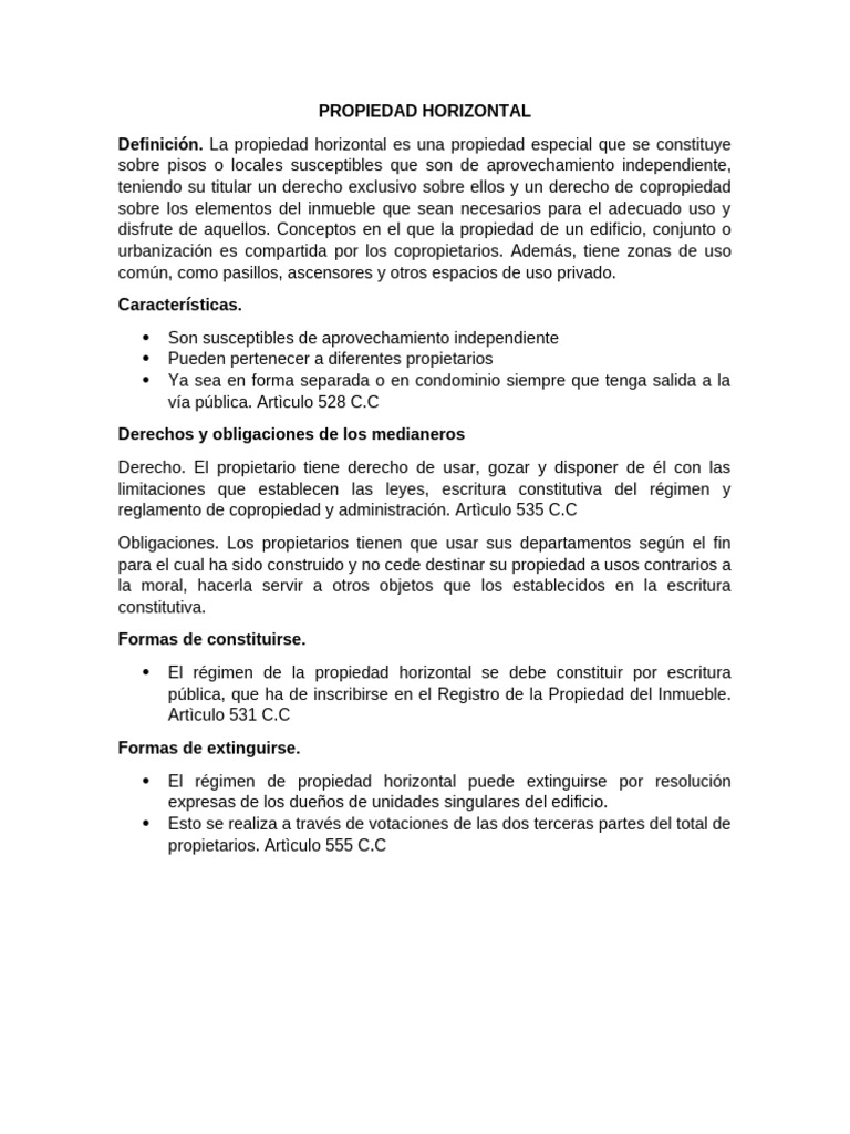 Propiedad Horizontal | PDF