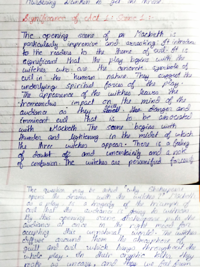 Macbeth Act 1 Scene 1 | PDF