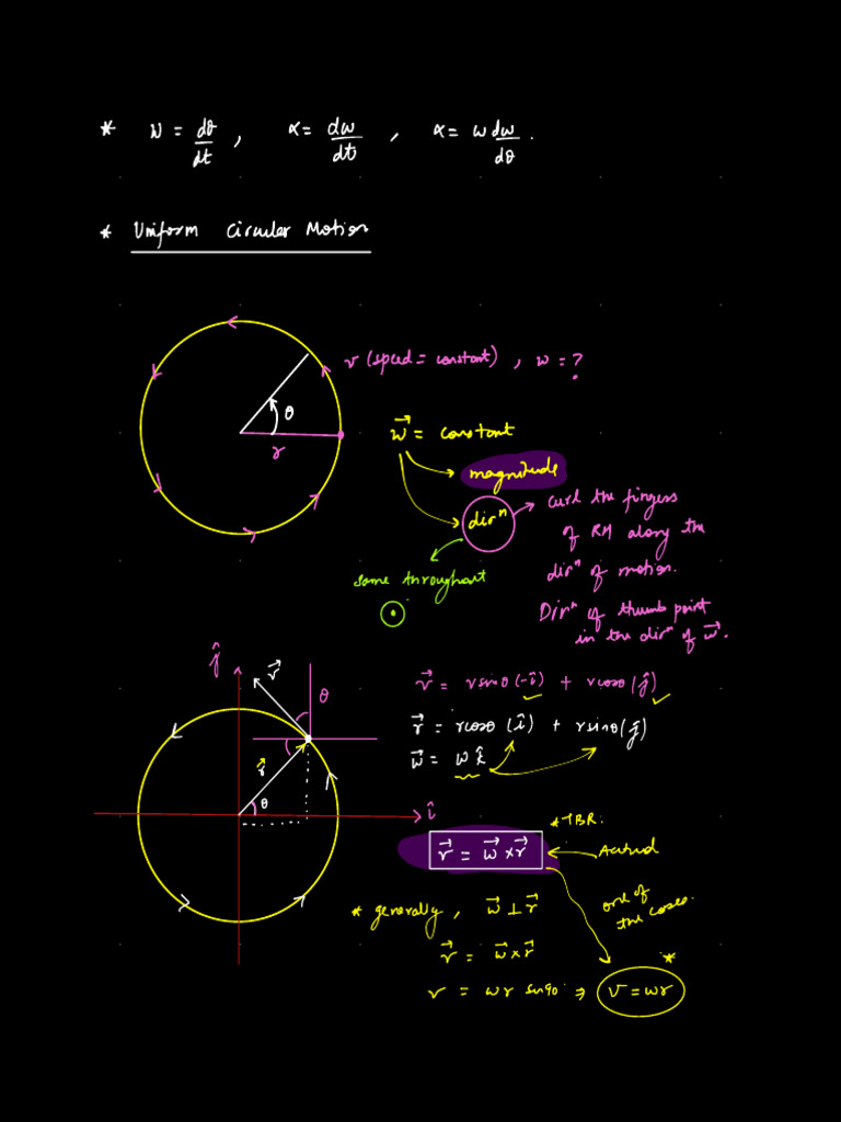 circular motion notes | PDF | Elementary Geometry | Physics