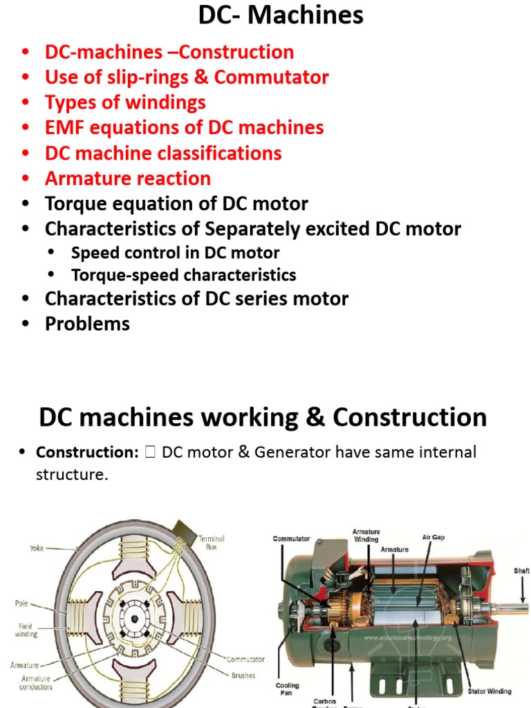 Understanding DC Machines: Construction & Types | PDF | Electric Motor ...