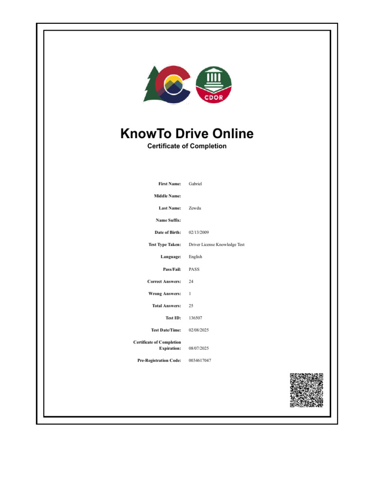 Certificate Of Completion Pdf