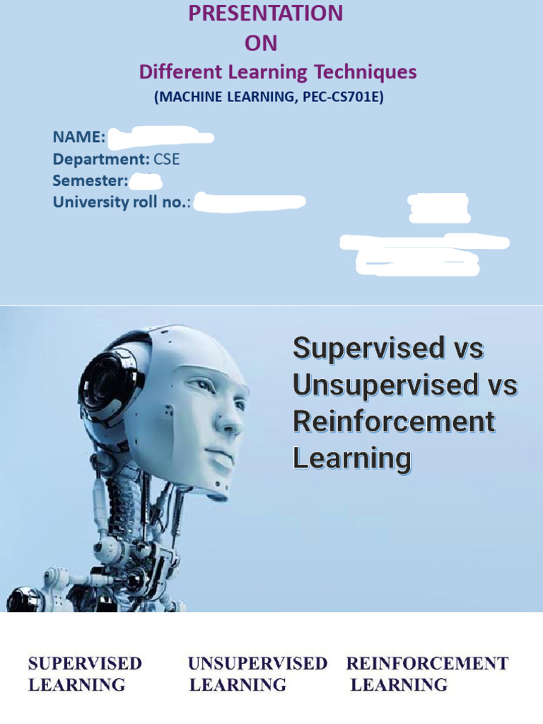 Supervised and Unsupervised Learing | PDF | Machine Learning | Statistical Classification