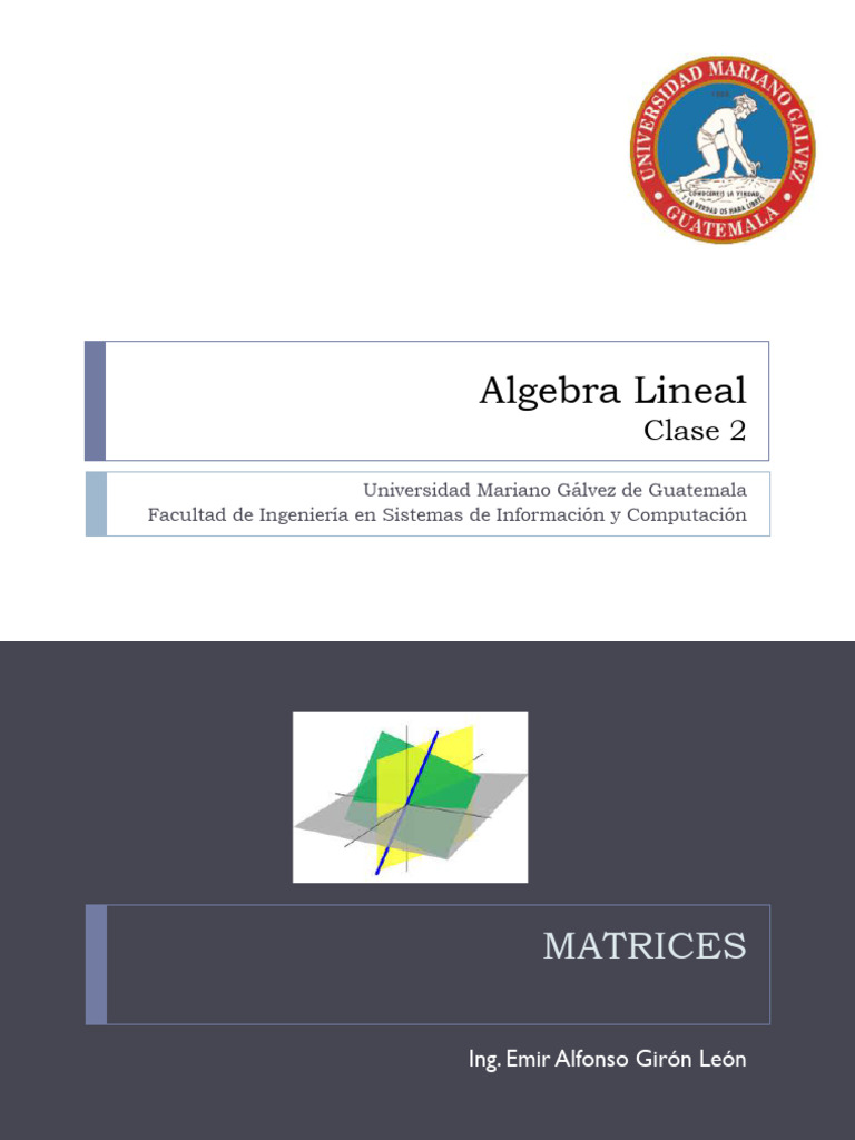 Clase 2 Matrices | PDF | Matriz (Matemáticas) | Conceptos matemáticos
