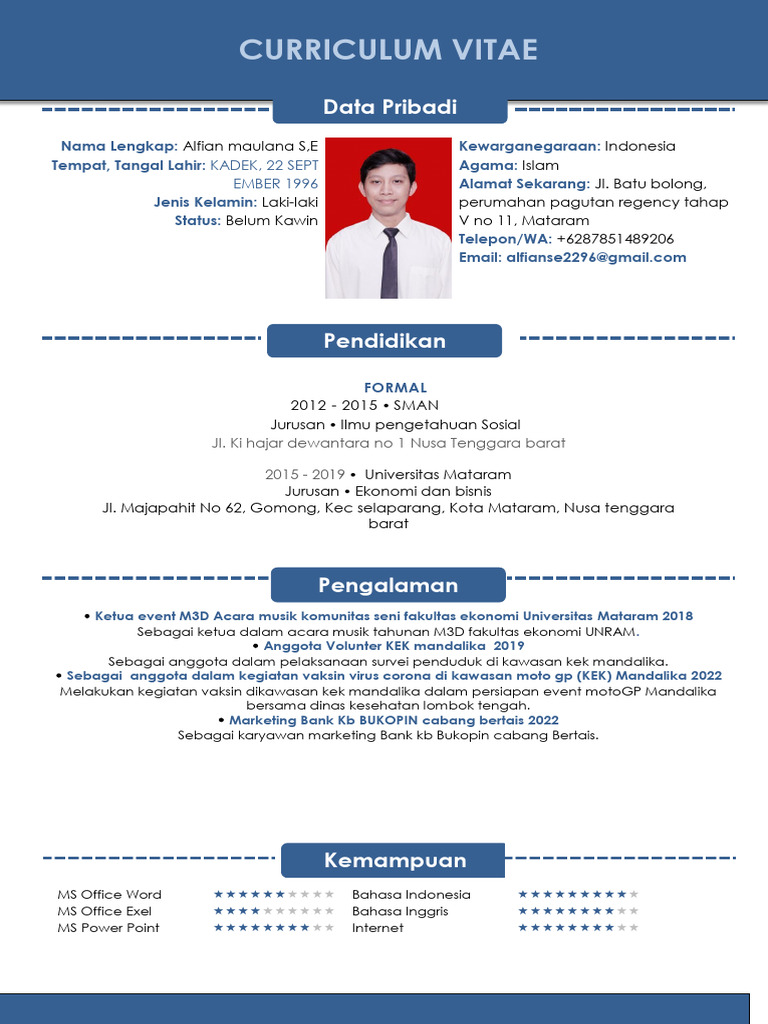 CV Alfian Maulana: HRD & Marketing Expert | PDF