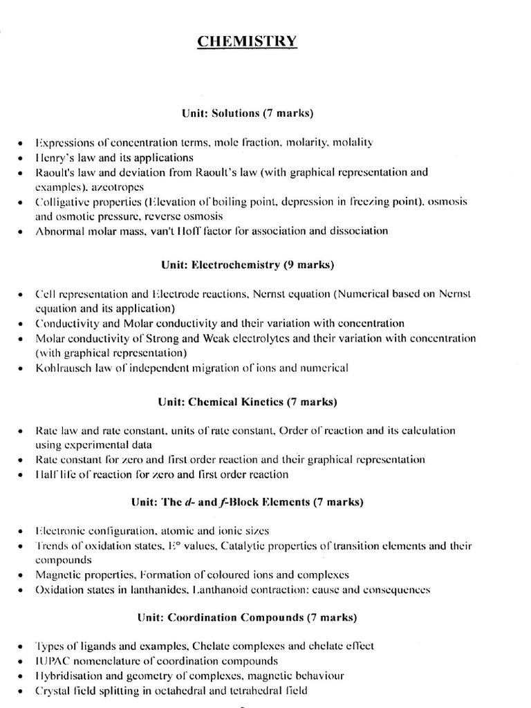Must Do TOPICS of Chemistry to Score 95+ | PDF