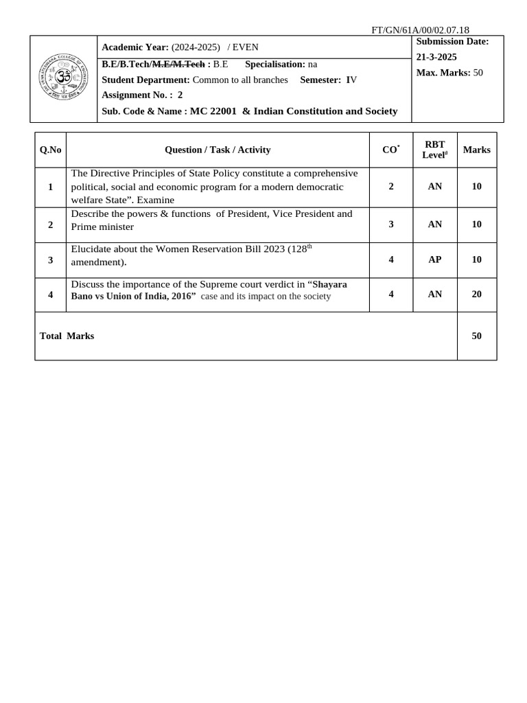 MC 22001 Assignment 2 | PDF