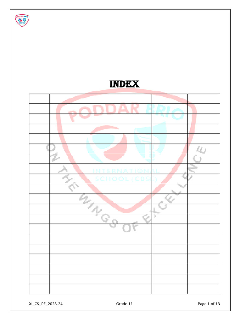 XI CS Practical Journal | PDF | Computing | Computer Programming