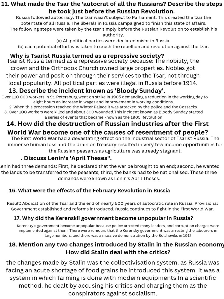 Tsarist Autocracy and Its Collapse | PDF | Russian Empire | Vladimir Lenin