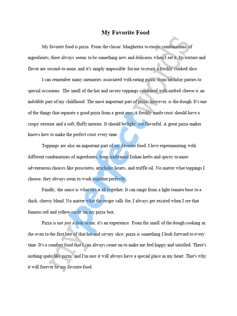 Descriptive Writing Essays | PDF | Sushi | Pizza