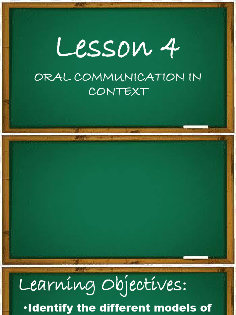 Lesson 4 Models of Communication | PDF | Communication | Behavior Modification