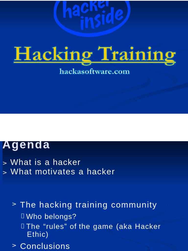 Hacking Training | PDF | Security Hacker | Computing