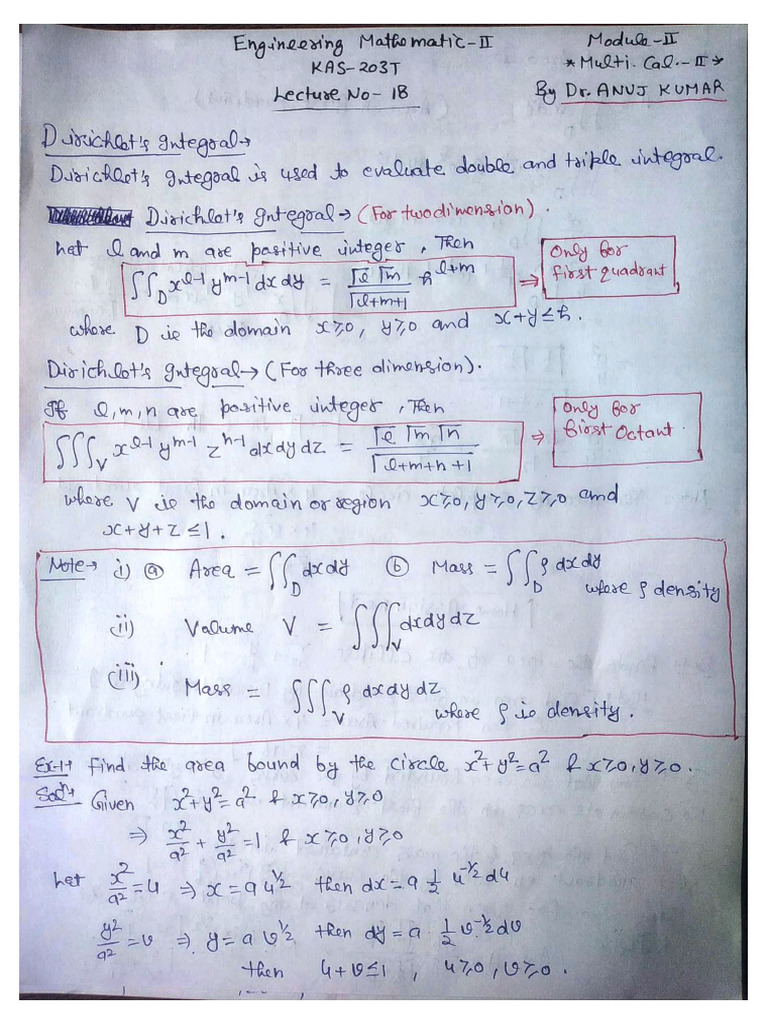 Unit-4 Important Topics Notes (Eng Math-1) | PDF