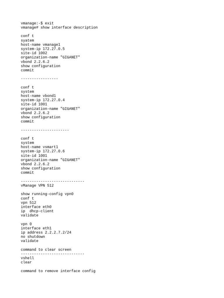GIGANET Device Configuration Overview | PDF