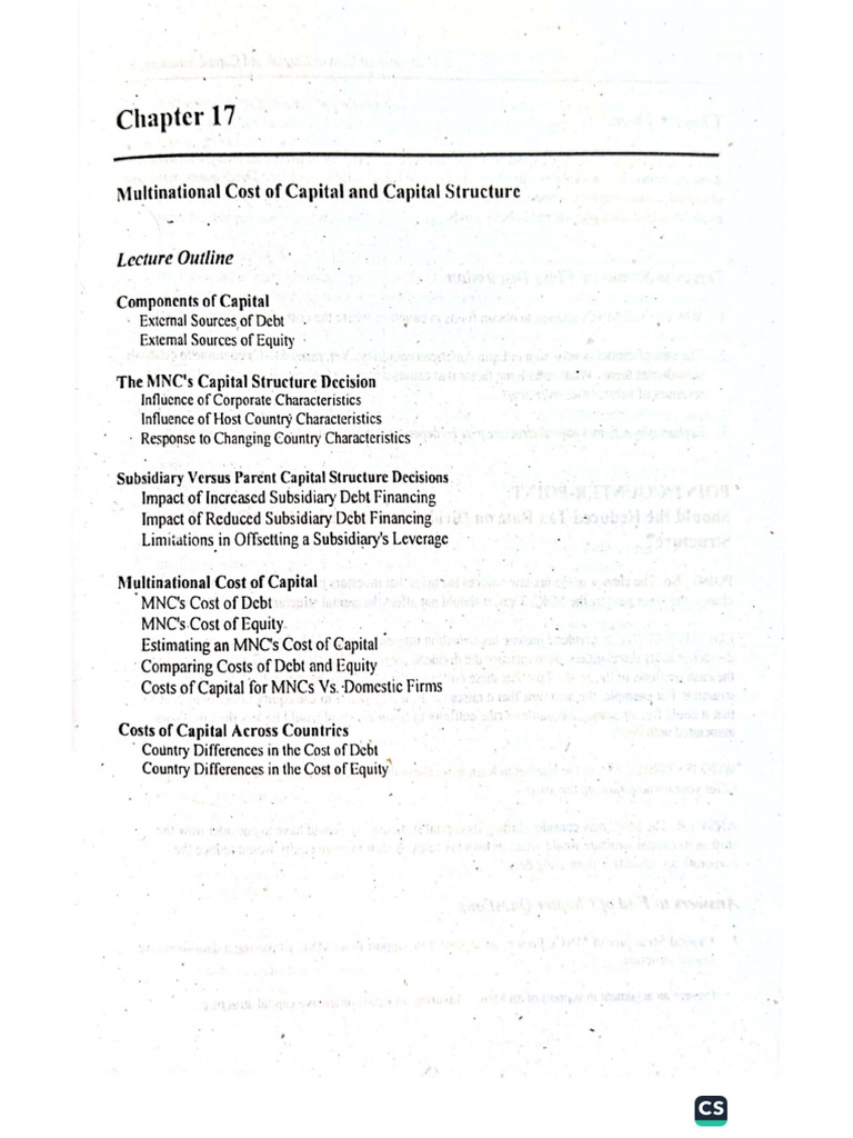 IFM Solution - Chapter 17 | PDF