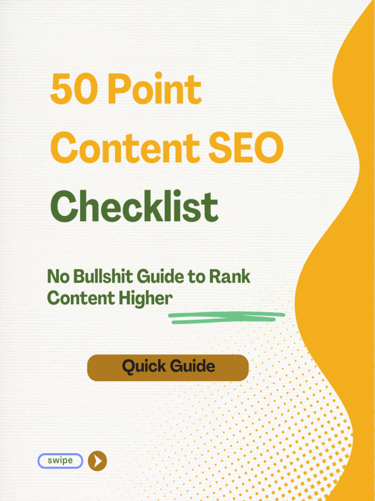 SEO Checklist for Content Creators | PDF | Search Engine Optimization ...