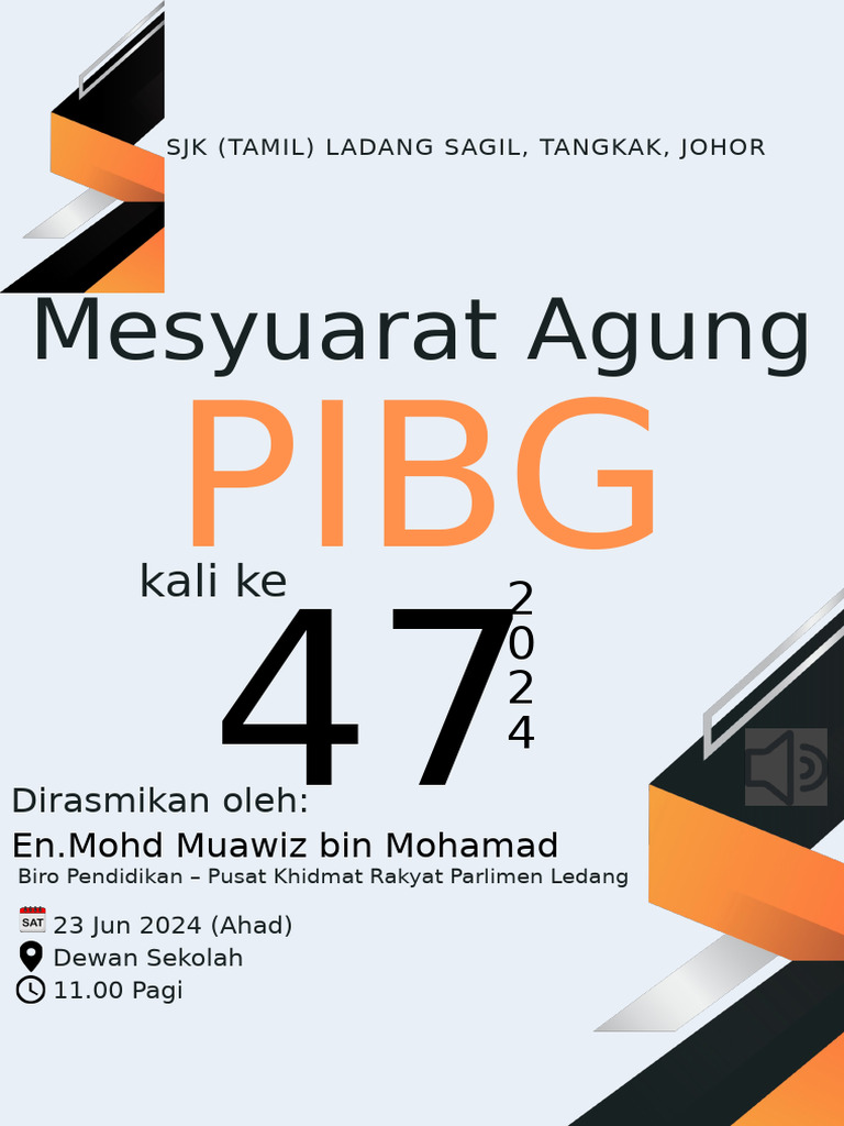 Buku Program Mesyuarat PIBG 2024 | PDF