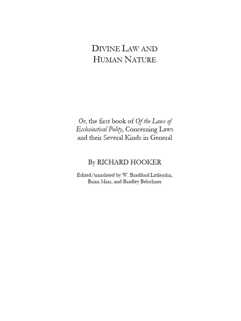 Divine Law and Human Nature Explained | PDF | Reason | Revelation