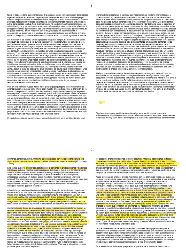 FREUD- ANALISIS TERMINABLE E INTERMINABLE- CAP 6,7,8 | PDF