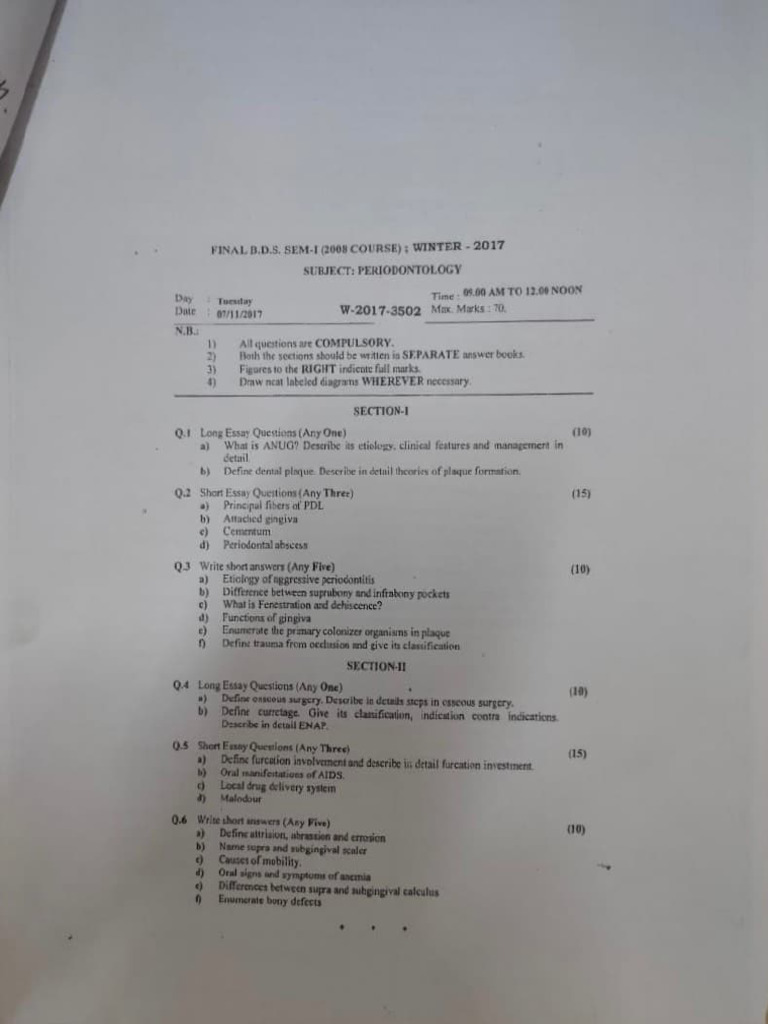 Periodontology Uni Papers | PDF