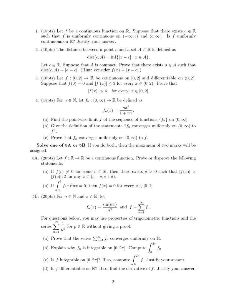 Final_sol | PDF | Limit (Mathematics) | Mathematical Objects