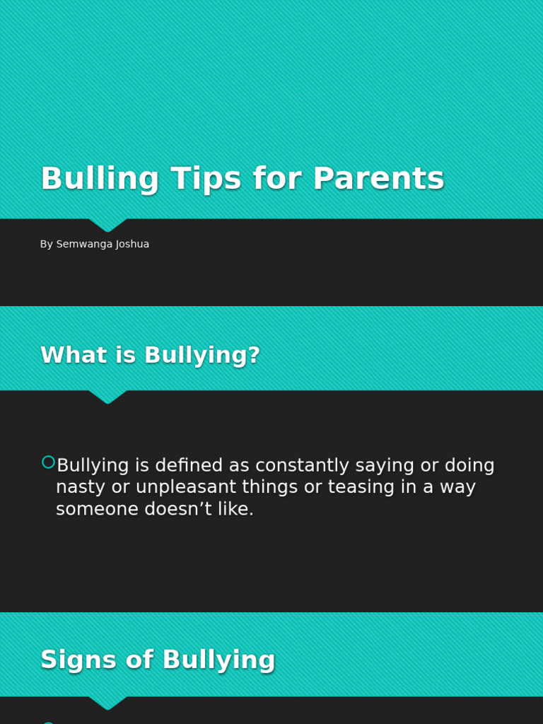 Bullying Tips For Parents | PDF | Bullying | Empathy