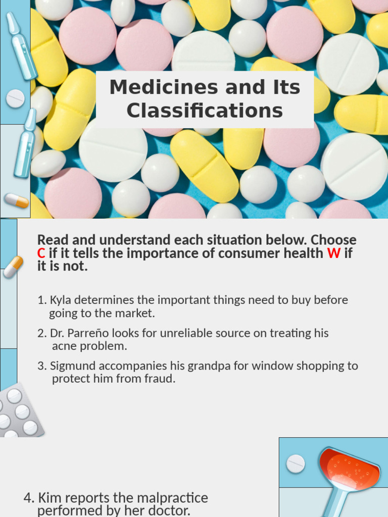 Medicine and Its Classifications | PDF | Over The Counter Drug | Aspirin