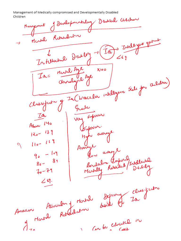 Management of Medically Compromised Children & Developmentally Disabled ...