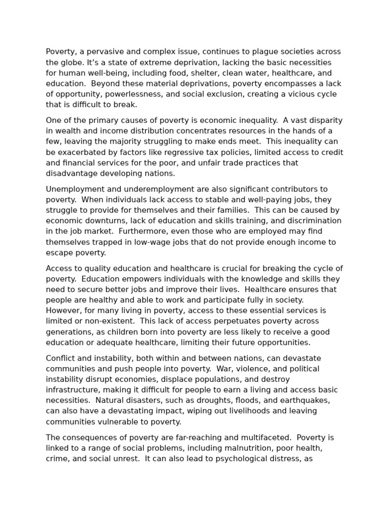 Poverty | PDF | Poverty | Poverty & Homelessness