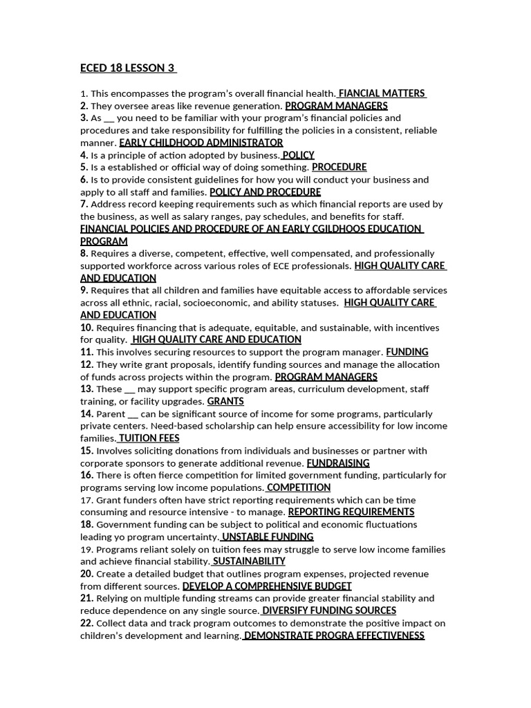 ECED-18-LESSON-34-REWIEWER | PDF | Expense | Public Finance