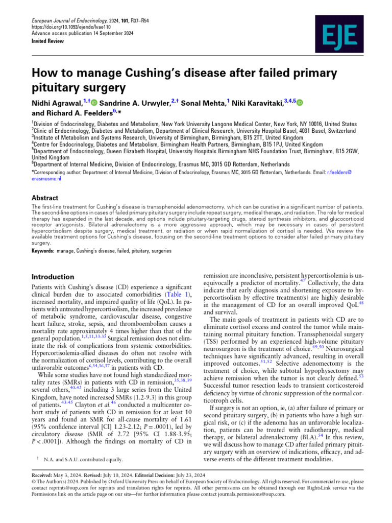 How To Manage Cushing S Disease After | PDF | Medicine | Medical ...