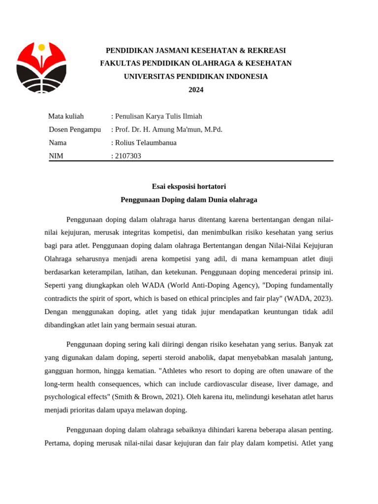 Rolius Telaumbanua_2107303_Esai Eksposisi hortatori | PDF