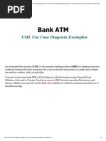 UML Diagrams - ATM | PDF | Use Case | Automated Teller Machine