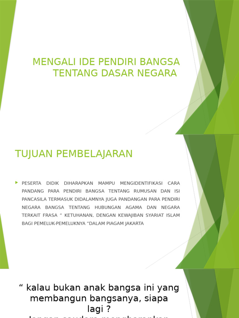 Mengali Ide Pendiri Bangsa Tentang Dasar Negara | PDF