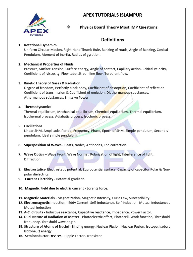 Phy Most Imp Que 2024-25 | PDF | Waves | Electromagnetic Radiation