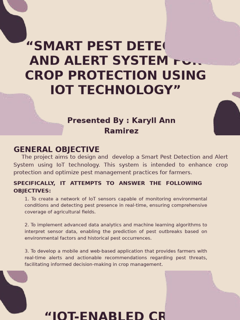 Smart Pest Detection and Alert System for Crop Protection Using Iot | PDF | Internet Of Things ...