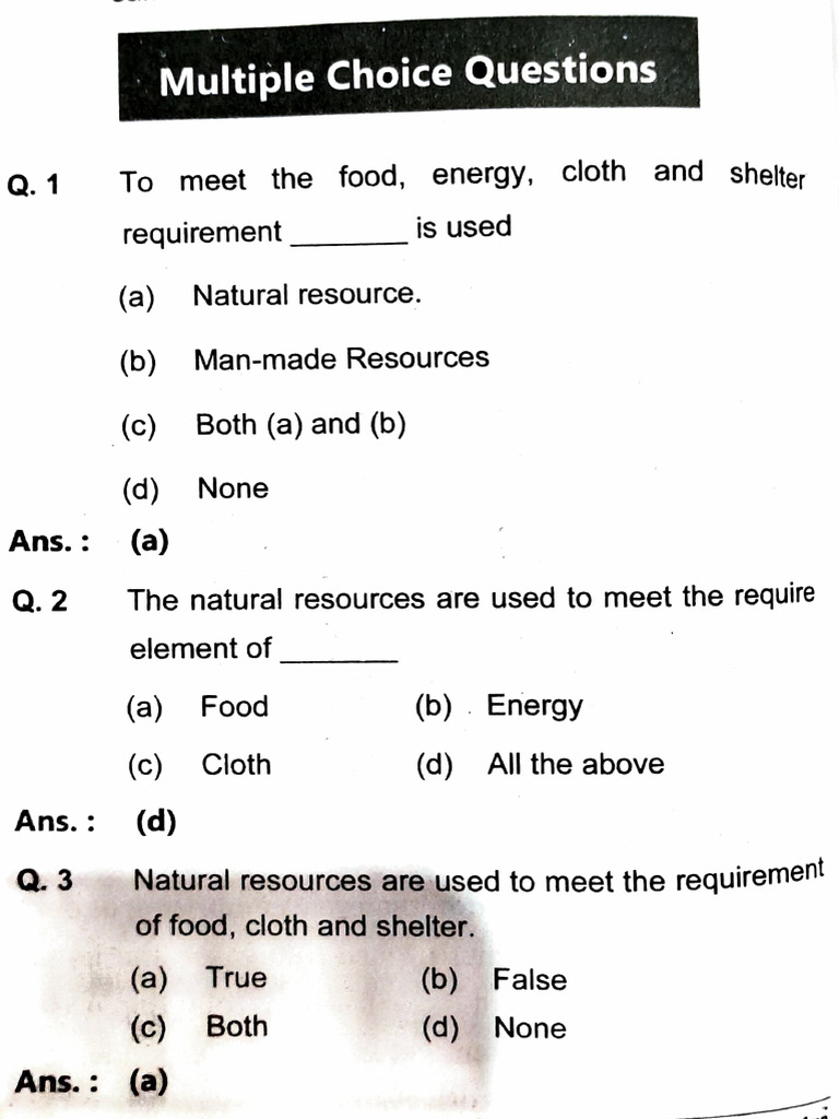 EES Chapter 2 MCQ - 114527 | PDF | Resource Depletion | Sustainability