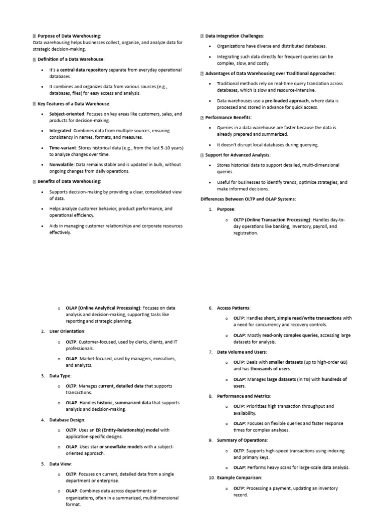 dm unit 2 | PDF | Data Warehouse | Databases dm unit 2 | PDF | Data Warehouse | Databases