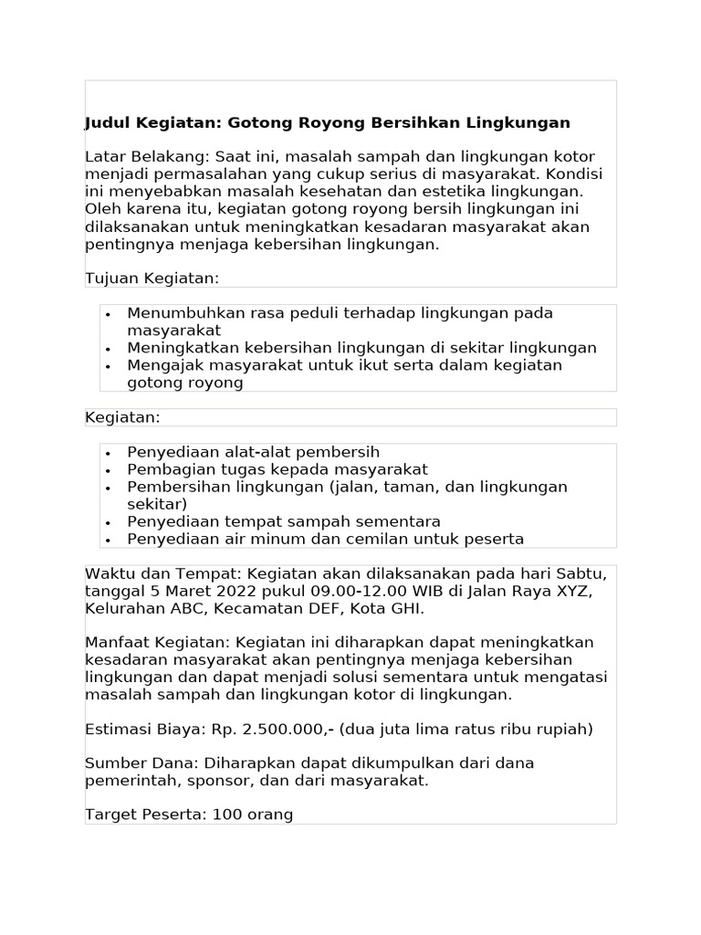Kumpulan Proposal | PDF