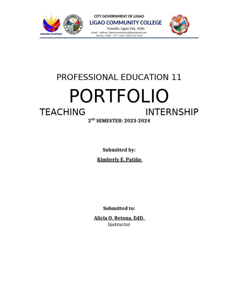 INTERNSHIP | PDF | Teachers | Learning