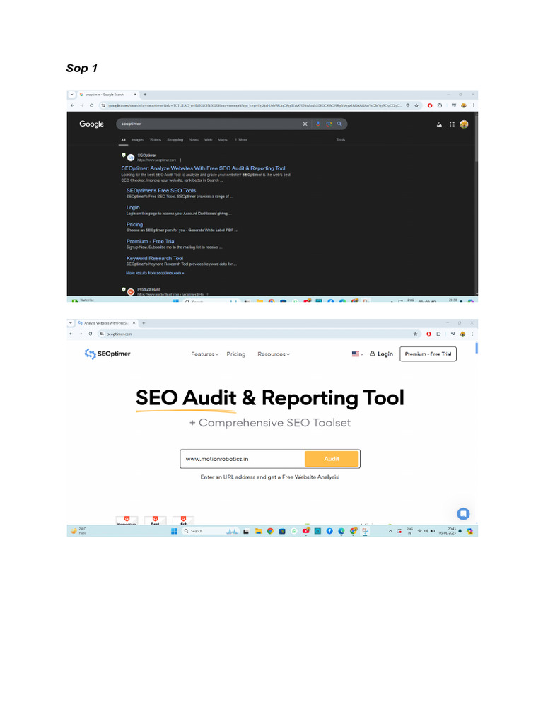 Sop1 and Sop 2 | PDF