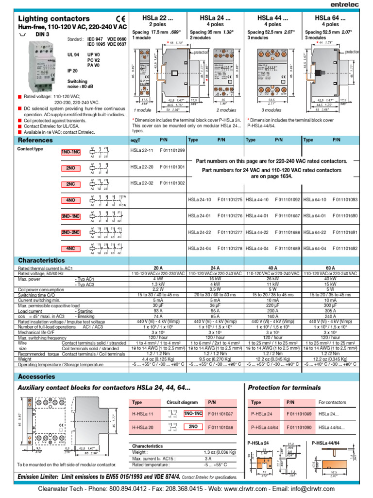Types of Lighting Contactors | PDF | Alternating Current | Rectifier