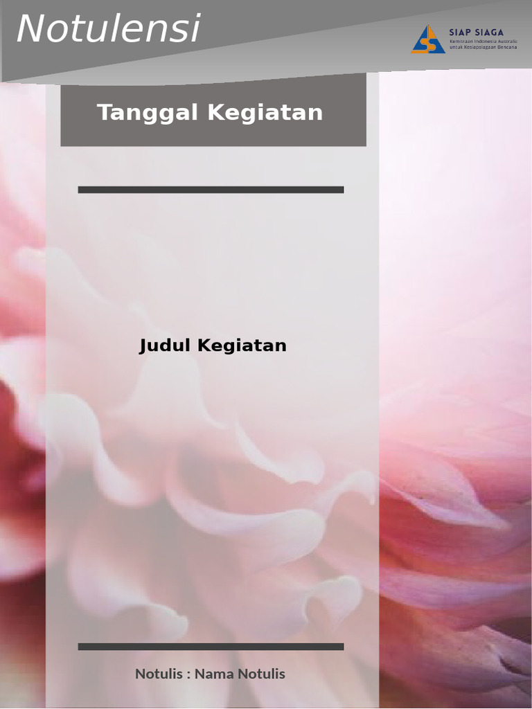 Template Notulensi Rapat Kegiatan | PDF