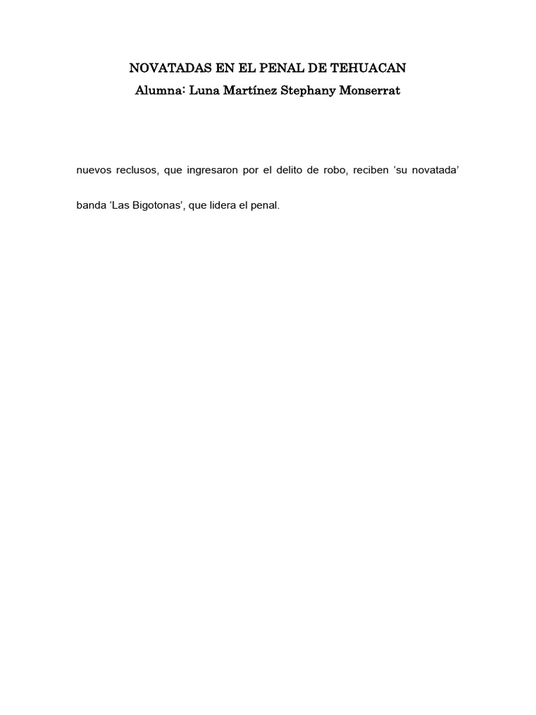 Novatadas en El Penal de Tehuacan | PDF | Prisión | Crímenes