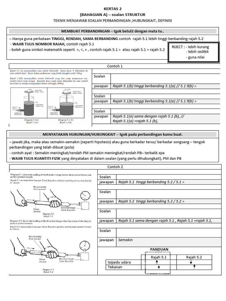 TEKNIK Menjawab Fizik k2 Soalan BA BB MODIFIKASI PILIHAN 2023 | PDF